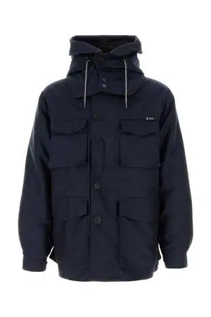 Prada Wool Blend Jacket With Re-nylon Lining - Blue