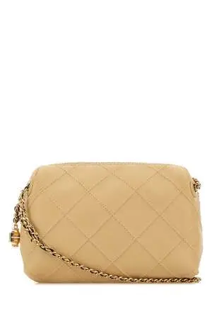 Tory Burch Fleming Quilted Leather Crossbody Mini Handbag - Yellow
