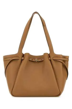 Tory Burch Romy Leather Shopping Handbag - Camel