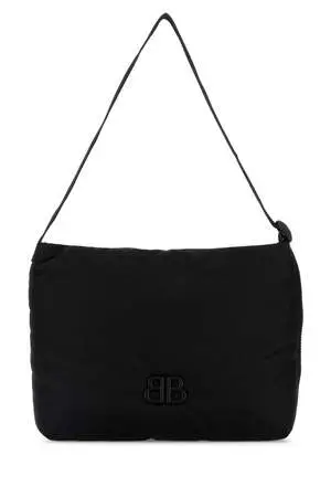Balenciaga Fabric Shopping Handbag, 36cm X 24cm X 14cm, Adjustable Shoulder Strap - Black