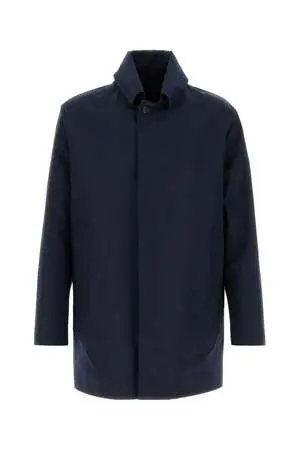 Prada Cotton Poplin Overcoat - Blue
