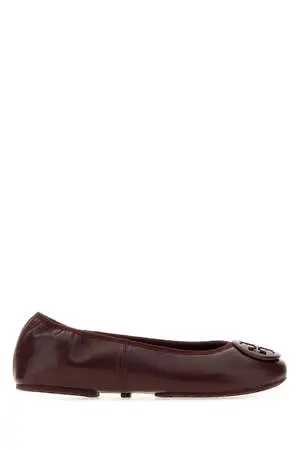 Tory Burch Grape Nappa Leather Reva Ballerinas - Purple