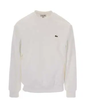 Lacoste Classic Fit Crewneck Sweatshirt - Flour