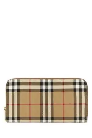 Burberry Mini Printed Canvas Wallet 20 Cm - Checked