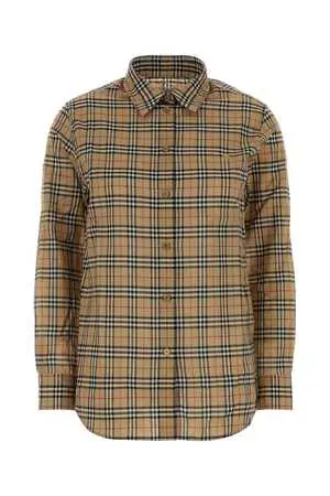 Burberry Embroidered Cotton Shirt - Checked