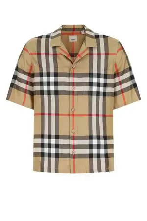 Burberry Embroidered Silk Shirt For - Checked