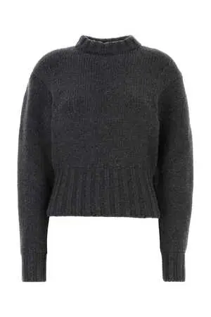 Alexander McQueen Melange Stretch Wool-cashmere Sweater - Grey