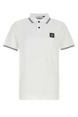 Stone Island Stretch Piquet Polo Shirt - White