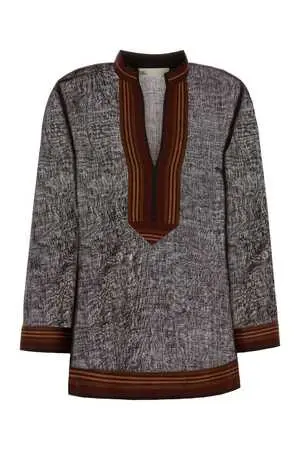 Tory Burch Linen Blouse - Brown