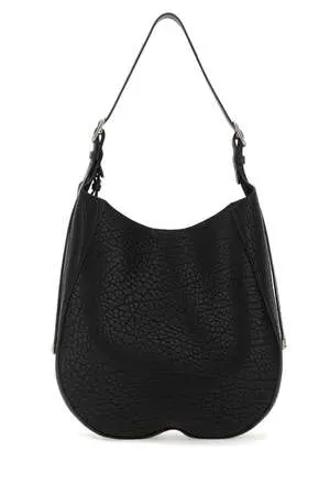 Burberry Medium Chess Leather Shoulder Handbag - Black