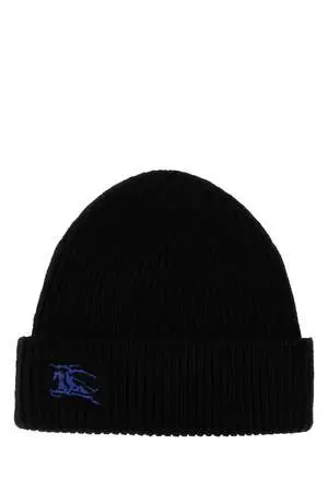 Burberry 100% Cashmere Beanie Hat - Black