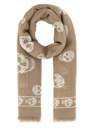 Alexander McQueen Chiffon Foulard Style Scarf, 120 Cm X 104 Cm - Printed