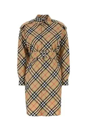 Burberry Embroidered Cotton Mini Dress - Printed