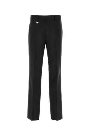 Burberry Wool Silk Blend Wide-leg Trousers