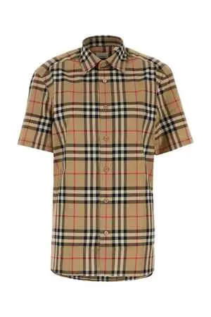 Burberry Embroidered Poplin Shirt - Checked