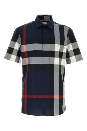 Burberry Embroidered Poplin Shirt - Checked