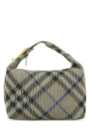 Burberry BURBERRY Embroidered Nylon Medium Peg Handbag Printed
