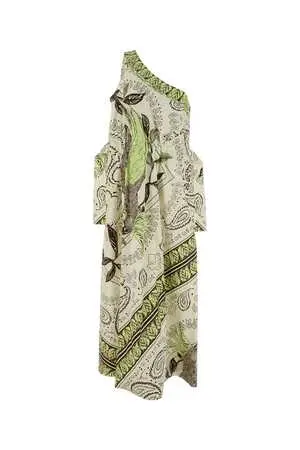 Tory Burch Stretch Cotton One-shoulder Dress - Printed