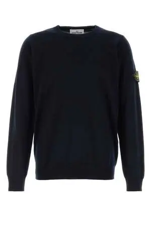 Stone Island Virgin Wool Knit Sweater - Blue