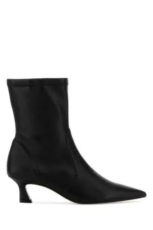 STUART WEITZMAN Vinnie Leather Ankle Boots - Black
