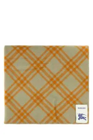 Burberry Embroidered Wool Blanket, 200 Cm X 135 Cm - Checked