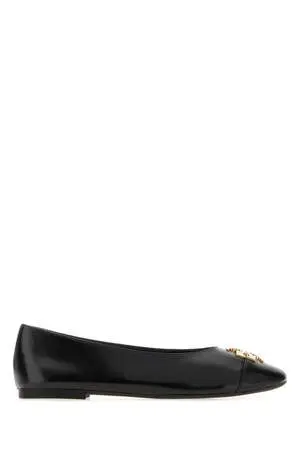 Tory Burch Charlie Leather Ballerinas