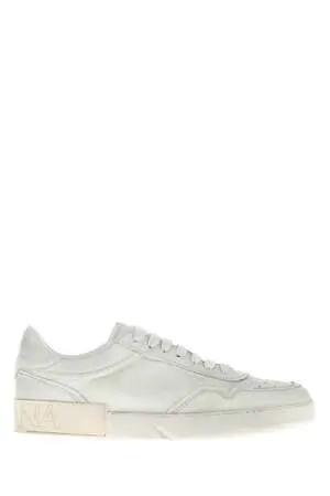 Dolce & Gabbana Chalk Leather Sneaker For