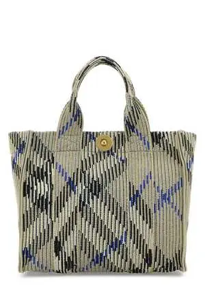 Burberry Embroidered Check Mini Handbag - Printed