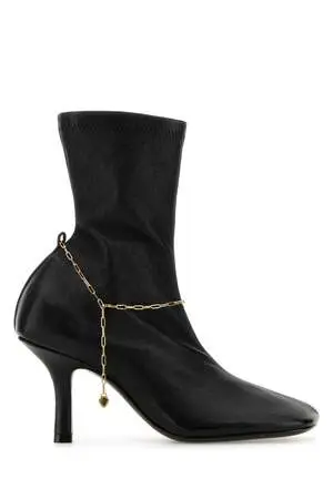 Burberry Leather Pumps With 6 Cm Heel - Black