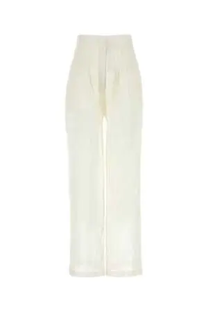 Le Kasha Sohag Wide-leg Linen Pants In Organic Linen - White