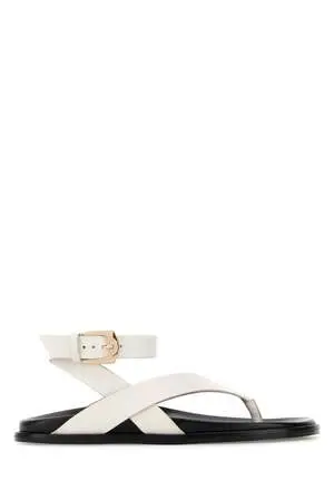 STUART WEITZMAN Stuart Weitzman Marycate Leather Thong Sandals For Women