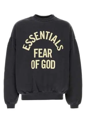 Fear Of God Slate Cotton Oversized Sweatshirt - Black