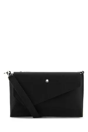 Montblanc Mini Leather Crossbody Handbag 24 Cm - Black