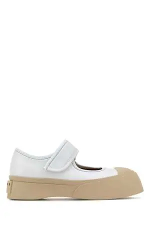 Marni Leather Mary Jane Sneaker - White