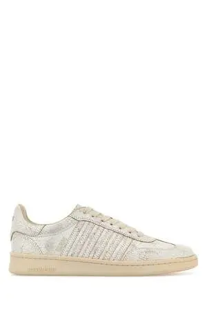Dsquared2 Boxer-inspired Leather Sneakers - White