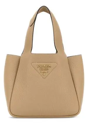 Prada Calf Leather Handbag With Structured Shape