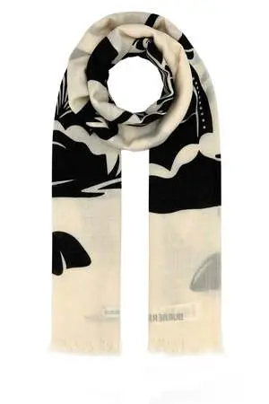 Burberry Embroidered Wool Scarf, 200 Cm X 70 Cm Accessory - Printed