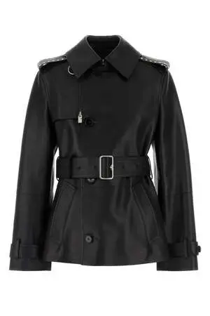 Burberry Leather Moto Jacket For - Black