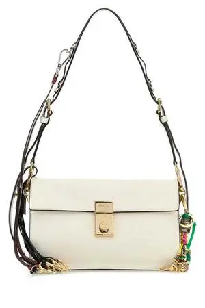 Prada Soft Sound Mini Leather Shoulder Handbag, 24 Cm - White