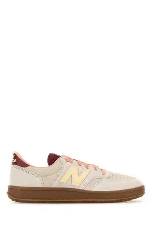 NEW BALANCE T500 Leather And Suede Sneaker With Rubber Sole - Multicoloured
