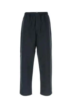 Prada Cotton-linen Blend Pants - Blue