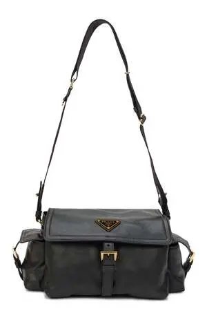 Prada PRADA Nappa Leather Shoulder Handbag Black