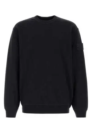 Stone Island Stretch Cotton Sweatshirt - Black