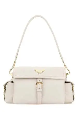 Prada Explore Nappa Leather Shoulder Handbag - White