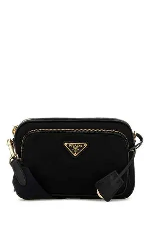 Prada Re-nylon Crossbody Handbag With Adjustable Shoulder Strap - Black