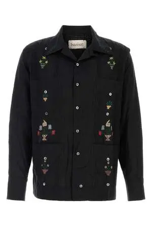 BAZISZT Cotton Byrsa Shirt - Black