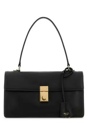 Prada Mini Leather Handbag 28 Cm X 17 Cm X 12 Cm - Black