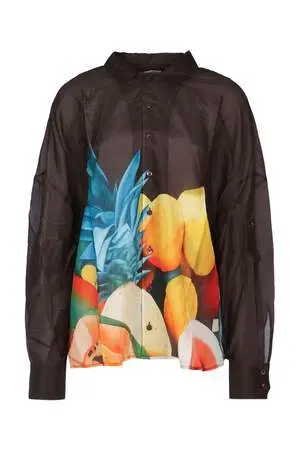 DONDE ESTEBAN Long-sleeve Silk Shirt