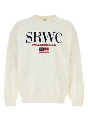 SPORTY & RICH 100% Cotton Sweatshirt - White