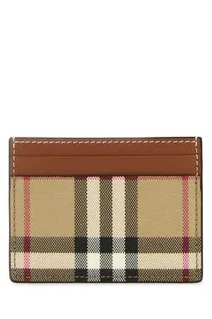 Burberry Printed Canvas Card Holder Mini With Exterior - Checked